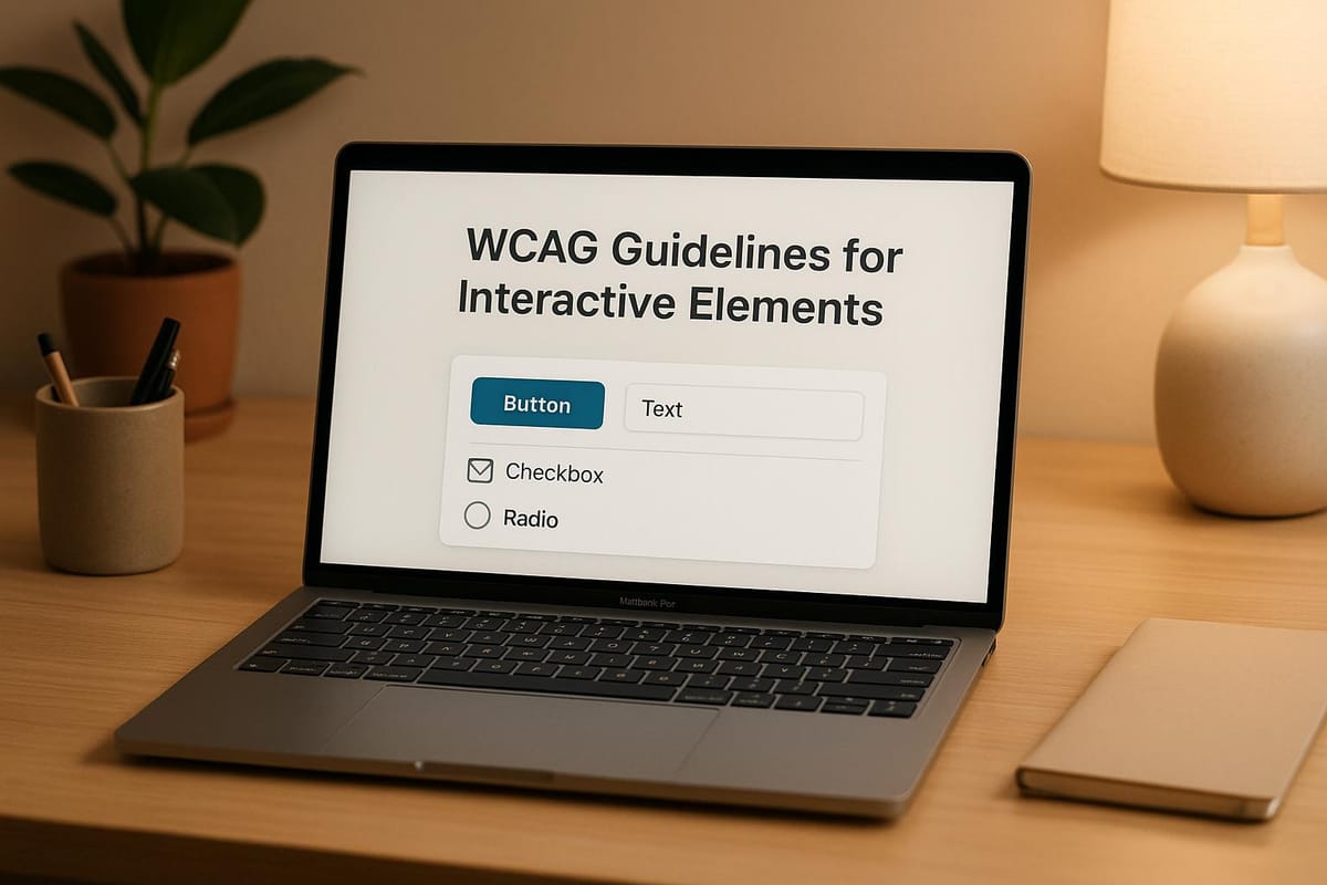 WCAG Guidelines for Interactive Elements